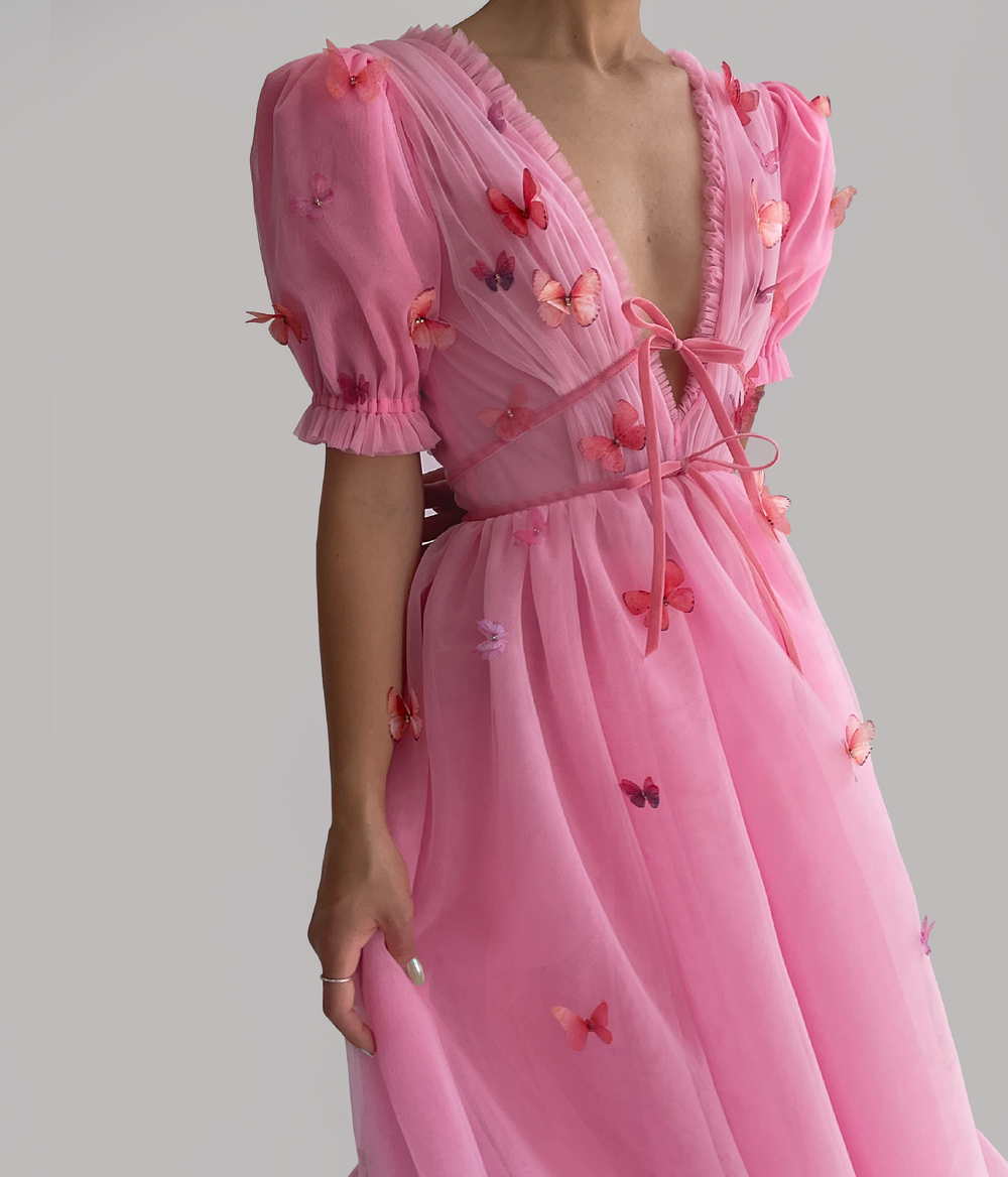 Pink Butterfly Dress