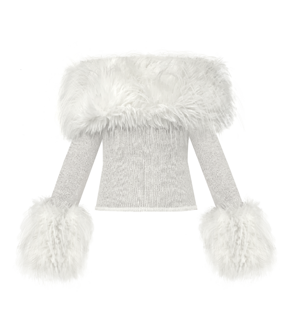 White Fur Top