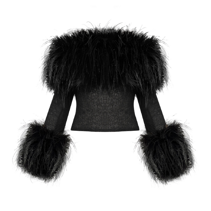 Black Fur Top